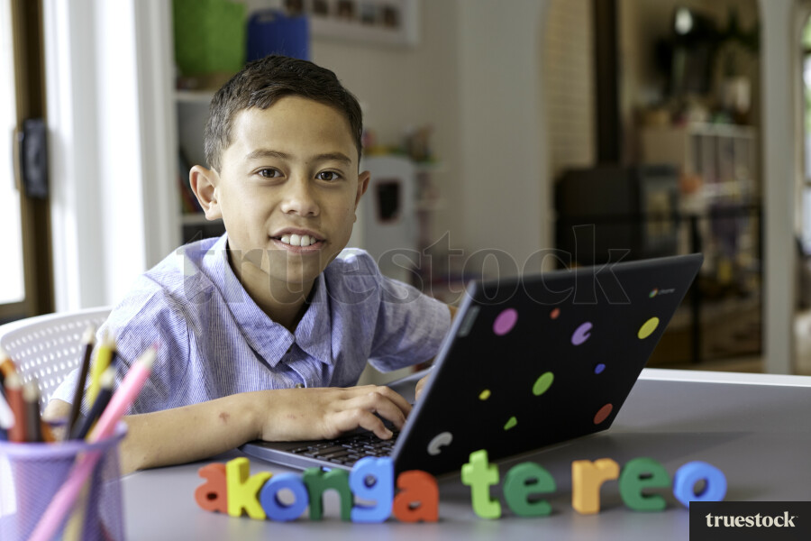 Young Boy Using Laptop for Learning by Josie McClutchie - Truestock