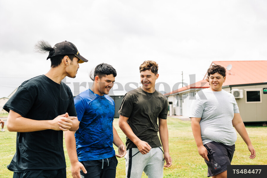 Team on Field at Training by Erica Sinclair - Truestock