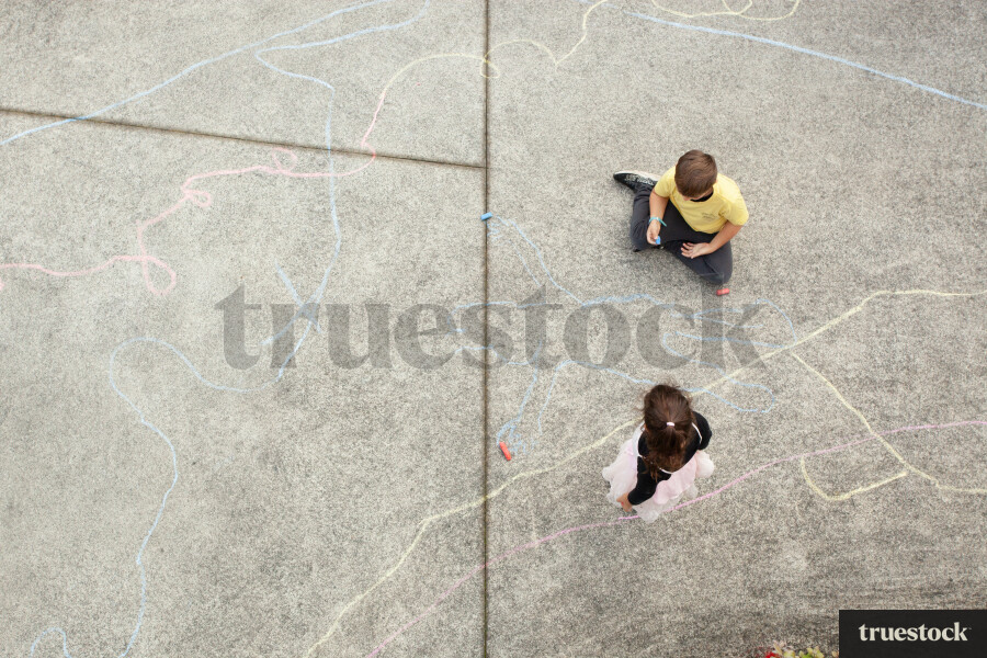 Chalk Drawings From Above by Fraser Tebbutt - Truestock