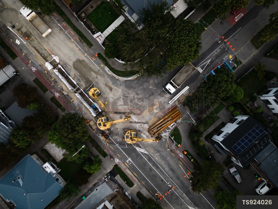 Aerial View of Construction by Danny Rood - Truestock