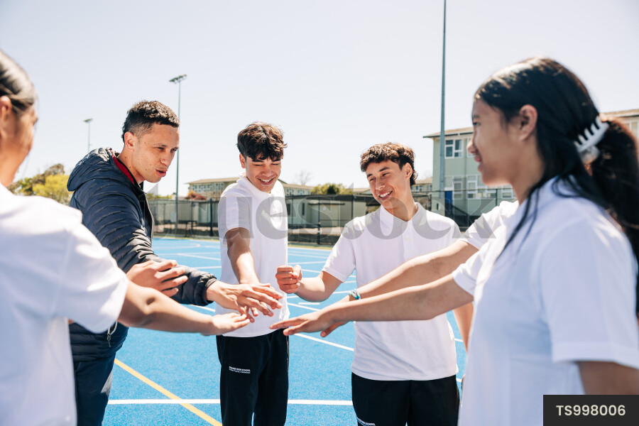 Students Having P.E Class on Court by Erica Sinclair - Truestock